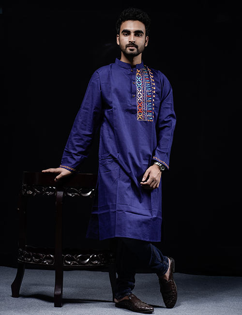 Men's Panjabi- Royal Blue | Mira - the essence of Bangladeshi living ...
